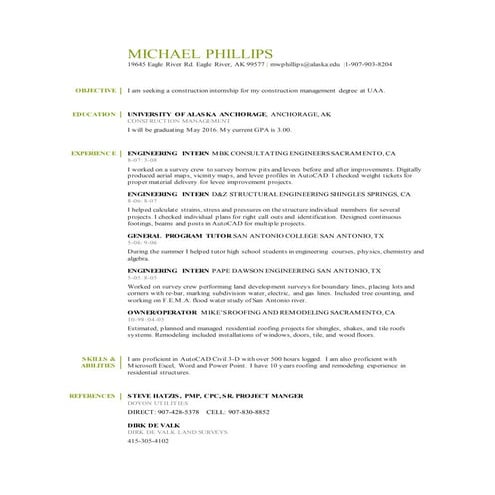 Mitchells resume | DOCX