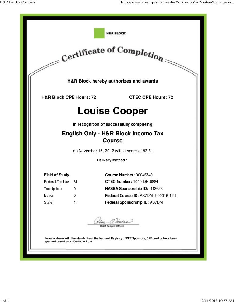 H R Bolck Income Tax Course h-r-bolck-income-tax-course