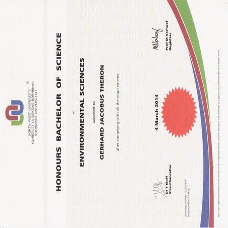 Honours Bachelors of Science | PDF