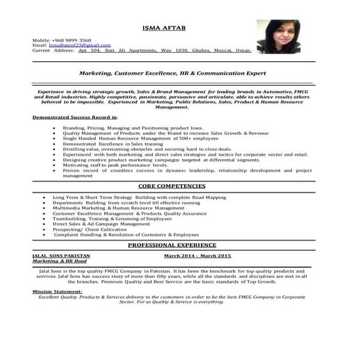 Isma Aftab CV | DOCX