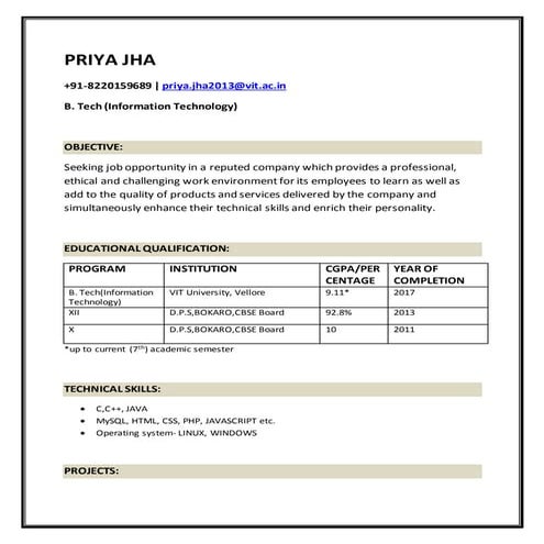 priya new_resume | DOCX