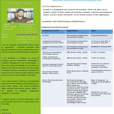 Amit Kumar _ Resume | PDF