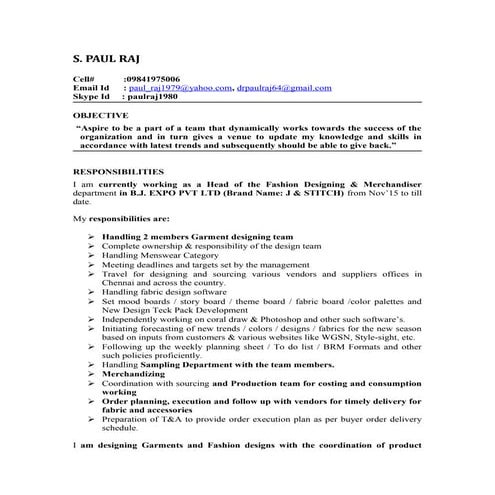 paul raj resume 13-APRIL-16 | DOC