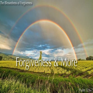 Forgiveness and More | PPT