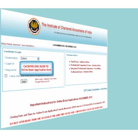 guide to online exam application form | PDF
