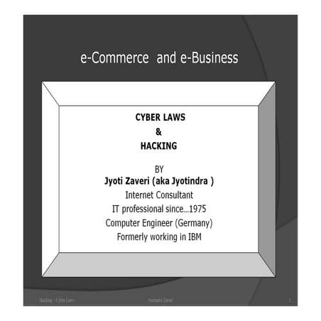Hacking - Cyber Crimes and Cyber Laws - Information Technology ACT 2000 ...