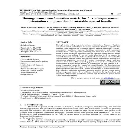 Homogeneous transformation matrix for force-torque sensor orientation ...