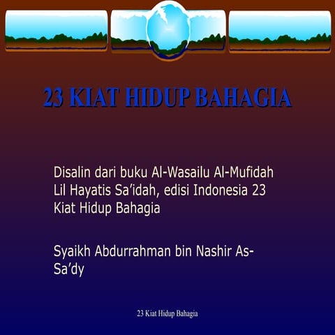 23 kiat hidup bahagia | PPS
