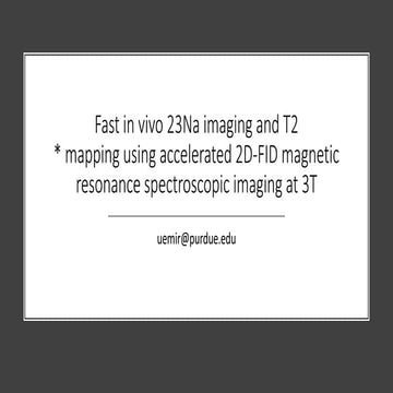 23NA Sodium Magnetic Resonance Spectroscopic Imaging, MRSI, Multi-Echo ...