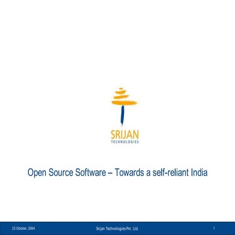 Presentation on Open Source at PHDCC | PDF