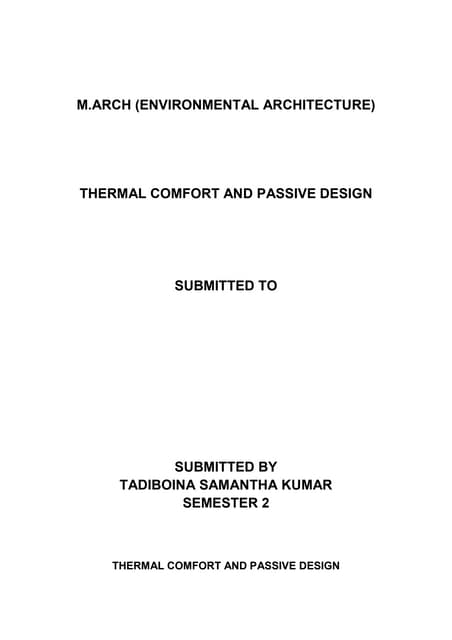 5. Thermal comfort 2 (indices) | PPT