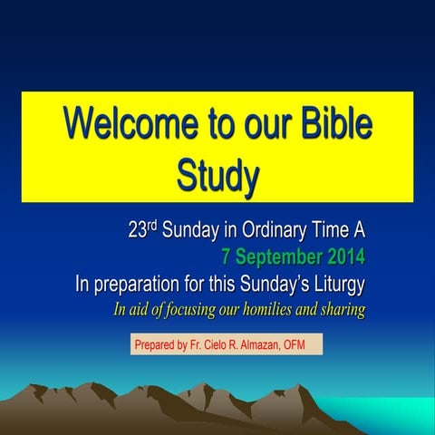23rd Sunday A | PPT