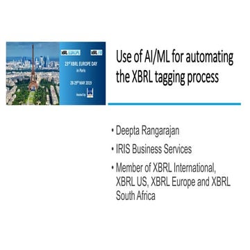 Use of AI/ML for automating the XBRL tagging process | PDF