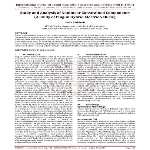Study and Analysis of Nonlinear Constrained Components A Study of Plug ...
