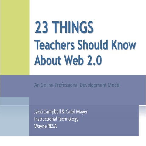 23 Things @ UL Wikis | PPT