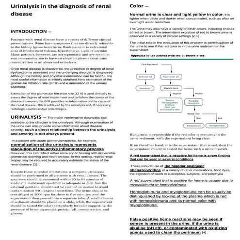 23 Urinalysis In The Diagnosis Of Renal Disease | PDF