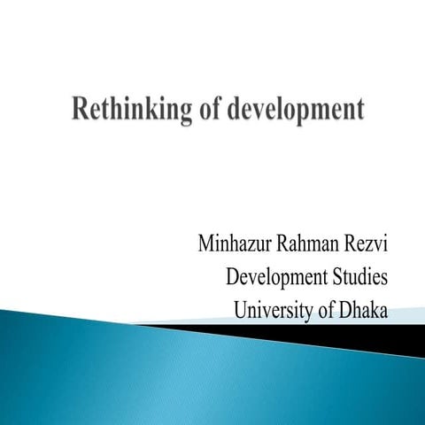 Rethinking of Development | PPTX