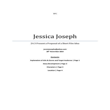 Jessica J - Script Writing | PDF
