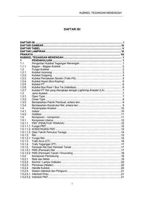 Pemeliharaan peralatan cubicle out going 20 k v gi | PPTX