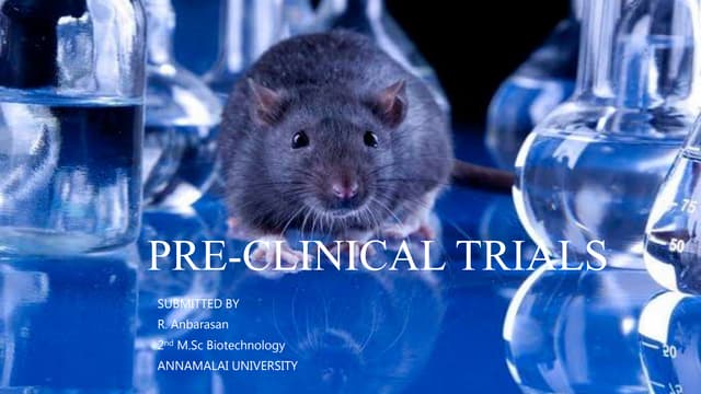 General principle of preclinical screening | PPTX