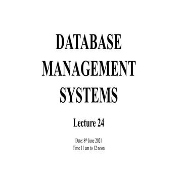 24.pptx | Databases | Computer Software and Applications