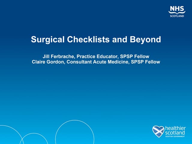 Surgical safety checklist | PPT