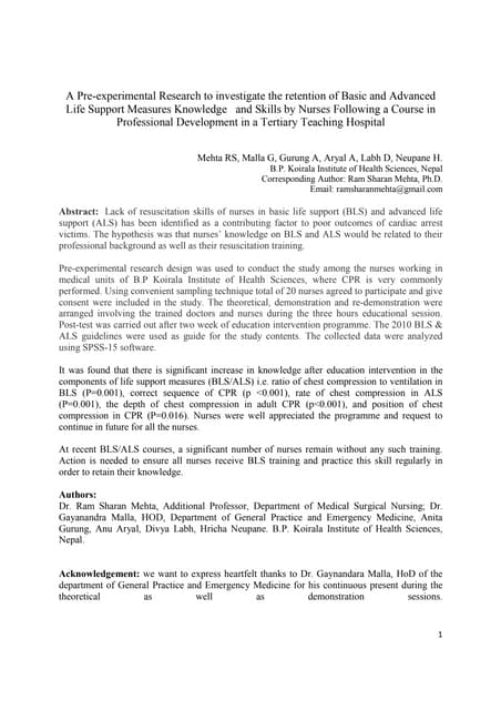 Research problem statement [ Medical surgical Nursing] | PPTX