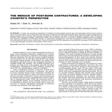 Post burn contractures | PDF