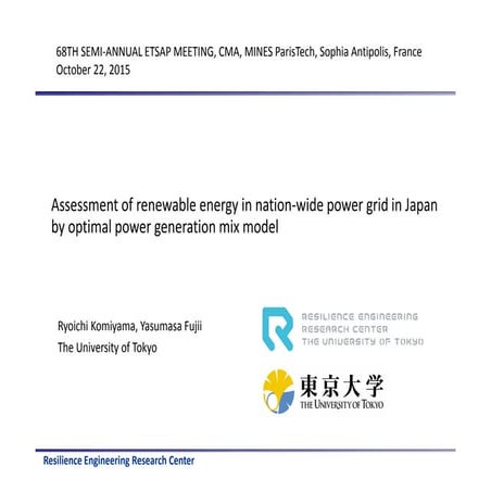 Assessment of renewable energy in nation-wide power grid in Japan by ...