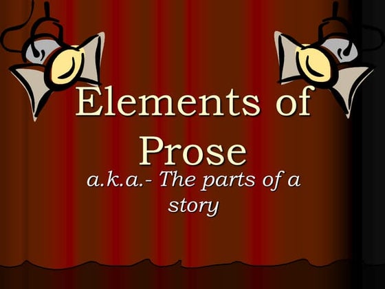 Prose | PPTX | Fiction | Books and Literature