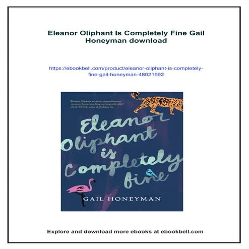 Eleanor Oliphant Is Completely Fine Gail Honeyman | PDF