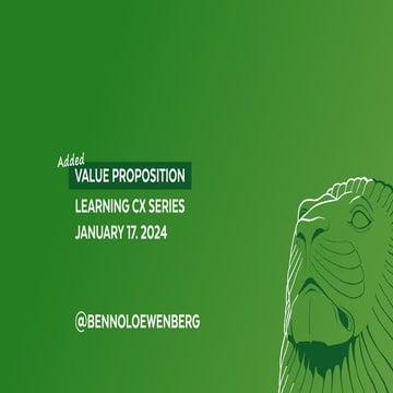 (Added) Value Proposition (english) #learningCX | PPT