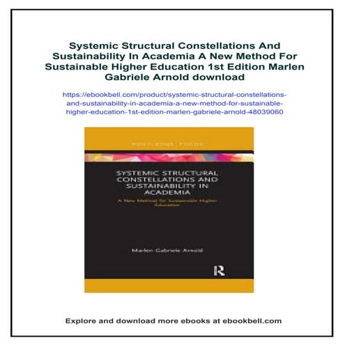 Systemic Structural Constellations And Sustainability In Academia A New Method For Sustainable ...