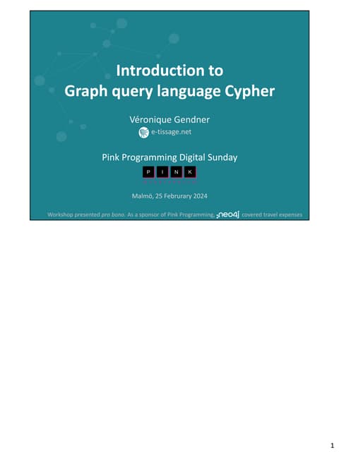 Introduction To Graph Query Language Cypher Pdf