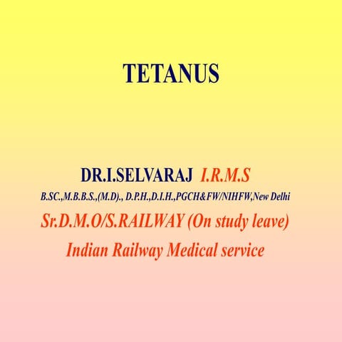 tetanus | PPT