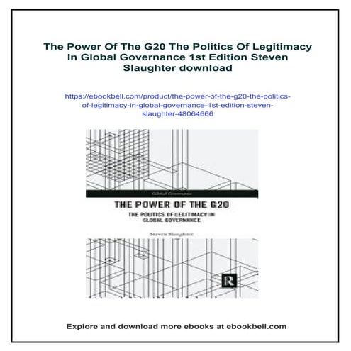 The Power Of The G20 The Politics Of Legitimacy In Global Governance ...