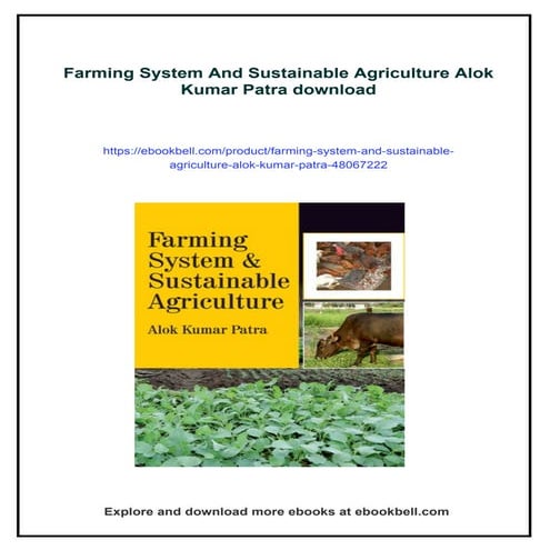 Farming System And Sustainable Agriculture Alok Kumar Patra | PDF