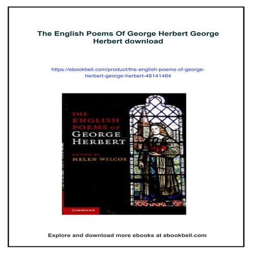 The English Poems Of George Herbert George Herbert | PDF