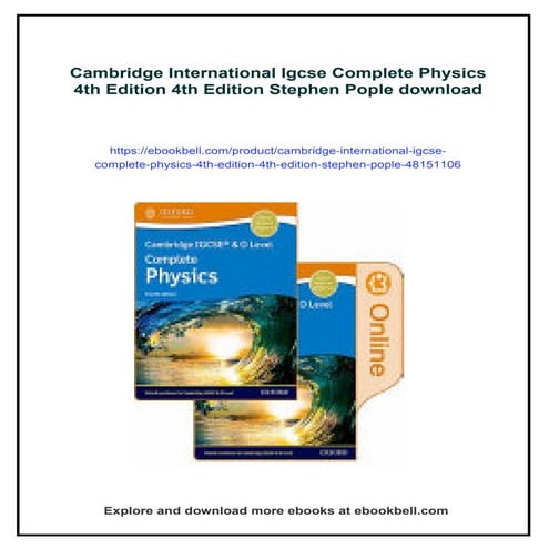 Cambridge International Igcse Complete Physics 4th Edition 4th Edition ...