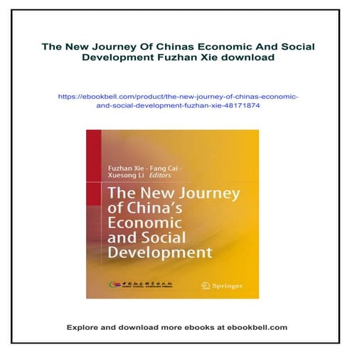The New Journey Of Chinas Economic And Social Development Fuzhan Xie | PDF