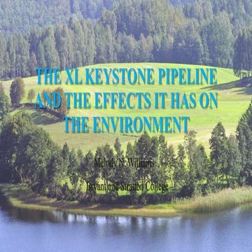 The XL Keystone Pipeline portfolio outline | PPT