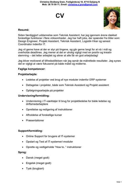 Bo Dalgaard_CV_2015_v4 | PDF