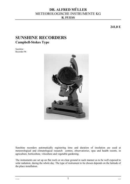 Sunshine Recorder | PPT