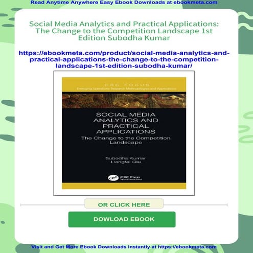 Social Media Analytics and Practical Applications: The Change to the Competition Landscape 1st ...