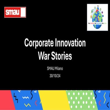 Corporate innovation war stories | SMAU MILANO 2024 | PDF
