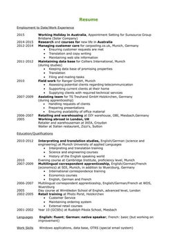 Resume- Chua Jia Jie doc | PDF