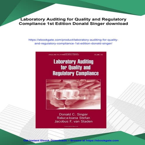 Laboratory Auditing for Quality and Regulatory Compliance 1st Edition ...