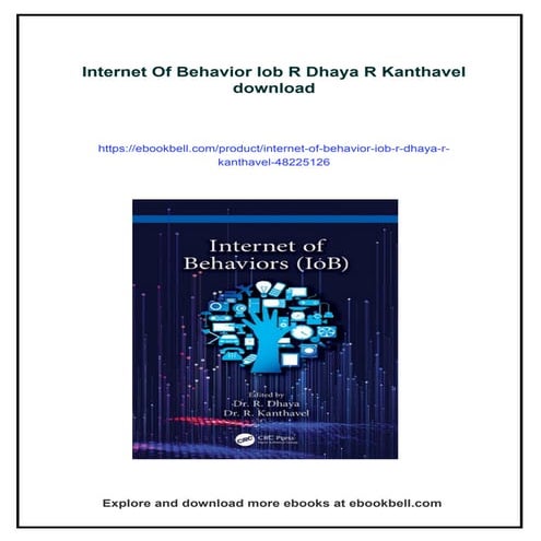Internet Of Behavior Iob R Dhaya R Kanthavel | PDF