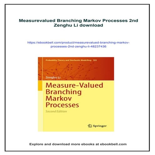 Measurevalued Branching Markov Processes 2nd Zenghu Li | PDF