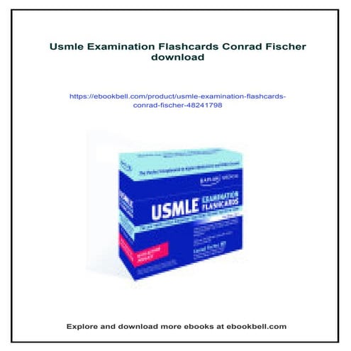 Usmle Examination Flashcards Conrad Fischer | PDF